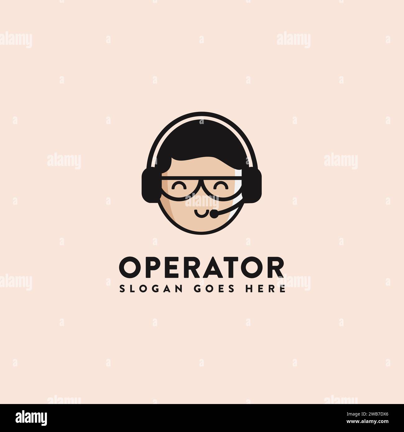 Assistance logo Icon, operator logo icon Stock Vector Image & Art - Alamy