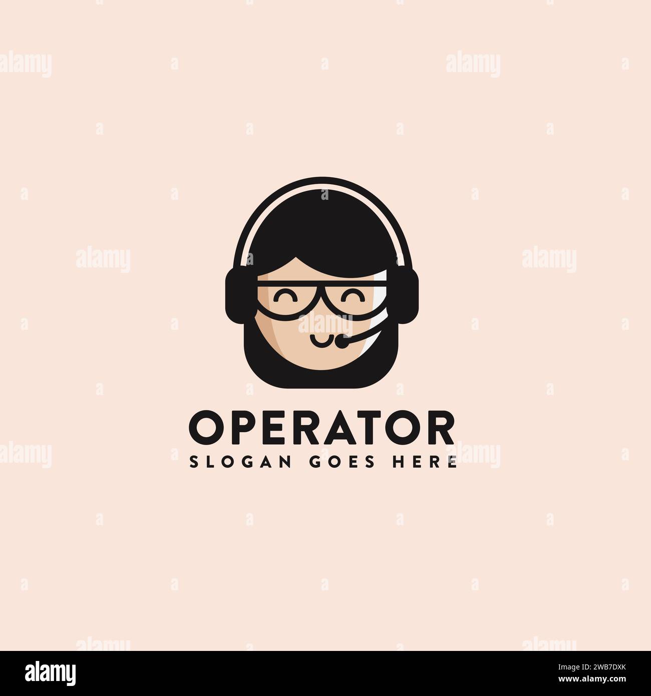 Assistance logo Icon, operator logo icon Stock Vector Image & Art - Alamy