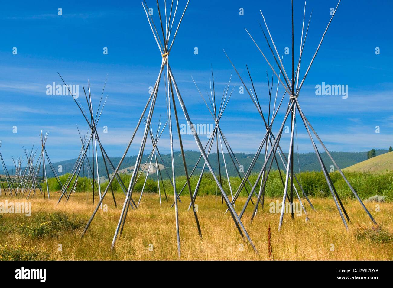 Tipis at Nez Perce Camp, Big Hole National Battlefield, Nez Perce ...