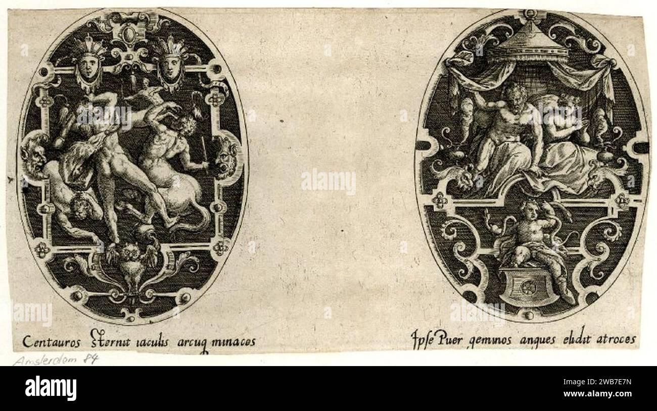 Marcus Gheeraerts I - The labours of Hercules - Hercules battling the ...