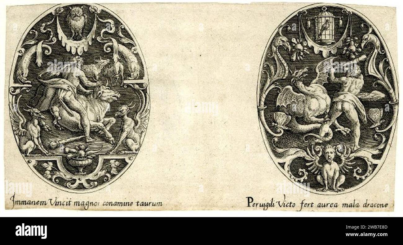 Marcus Gheeraerts I - The labours of Hercules - Hercules grasps the ...