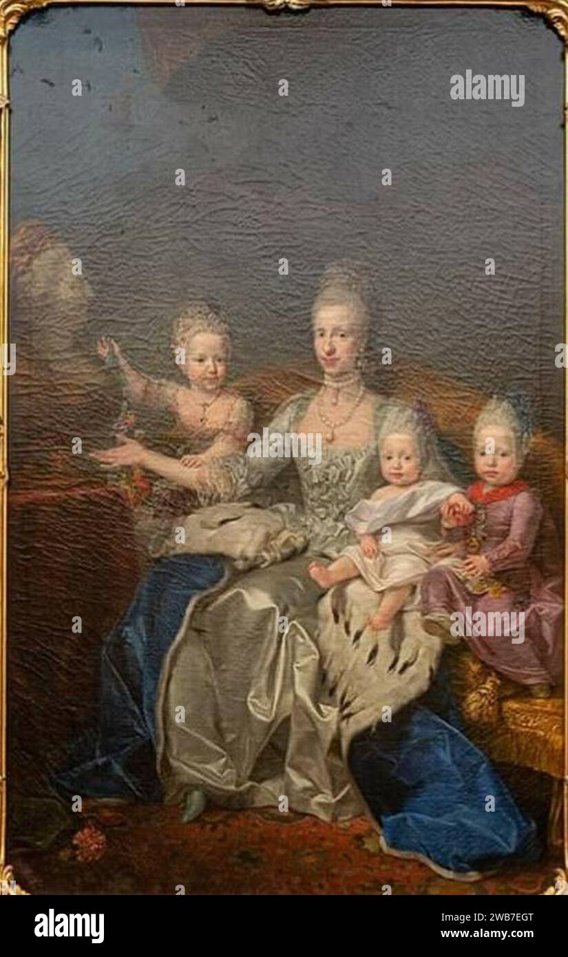 Maron - Grand Duchess Maria Luisa with her children - Schönbrunn Stock ...