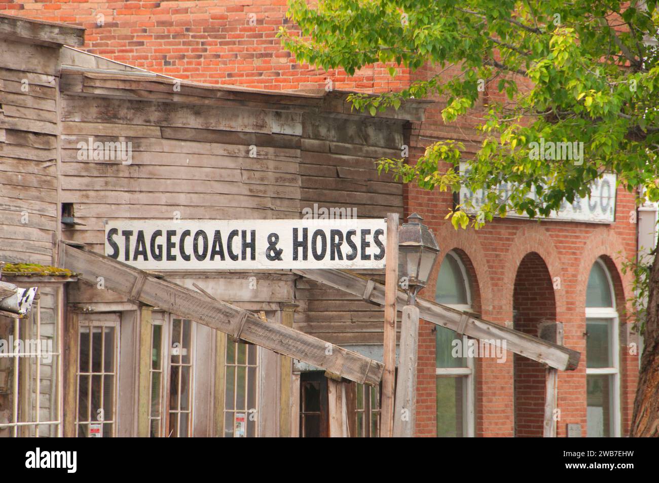 Stagecoach sign, Virginia City National Historic Landmark District ...