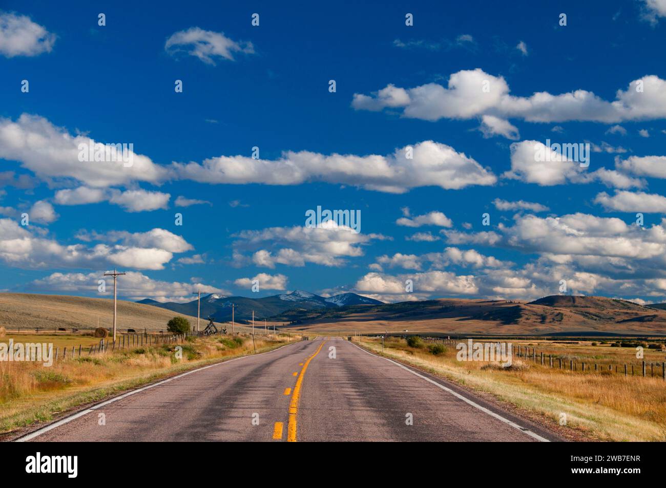 Highway 278 through in Big Hole River valley, Beaverhead County ...