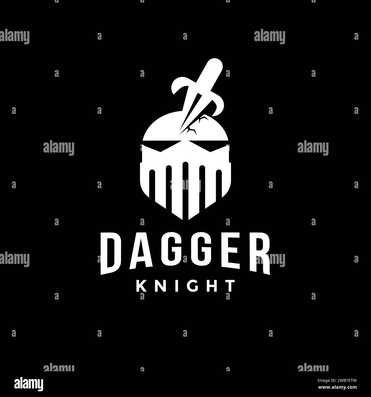 Creative Dagger and knight logo icon Stock Vector Image & Art - Alamy