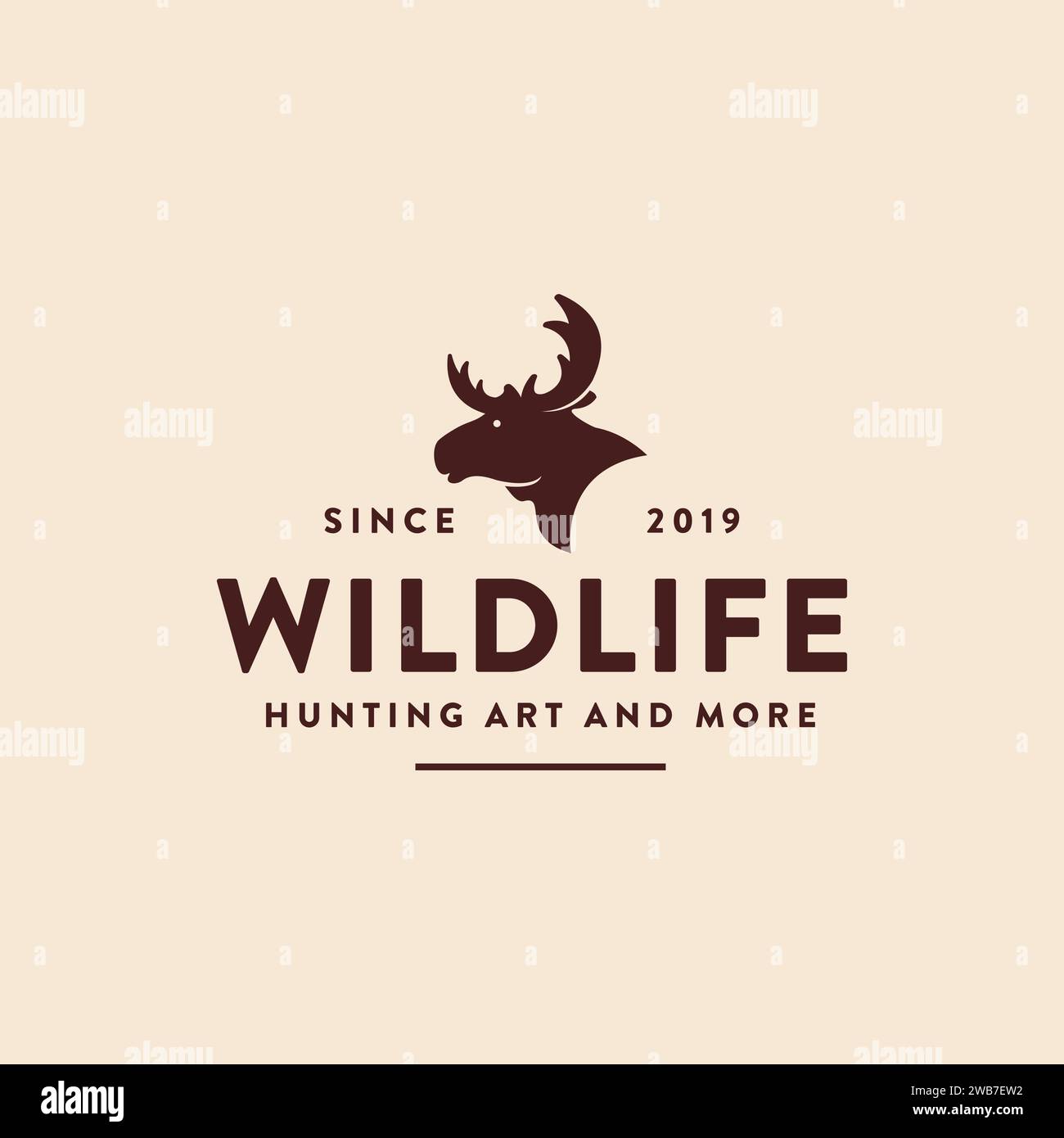 Vintage retro hipster moose logo icon Stock Vector Image & Art - Alamy