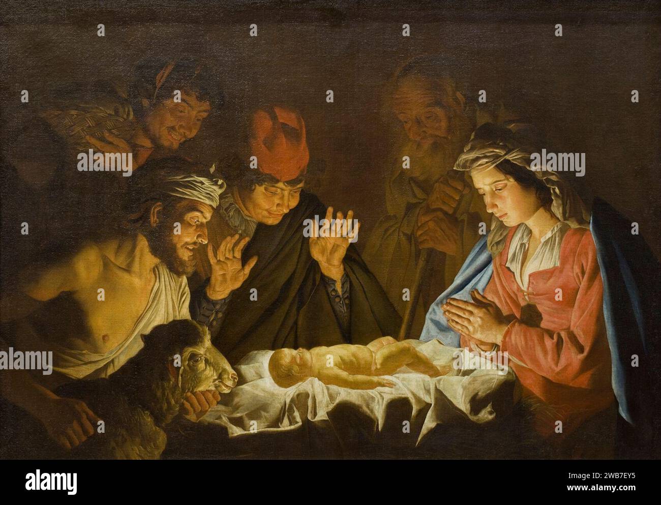 Matthias Stom - Adoration of the Shepherds (Capodimonte Stock Photo - Alamy