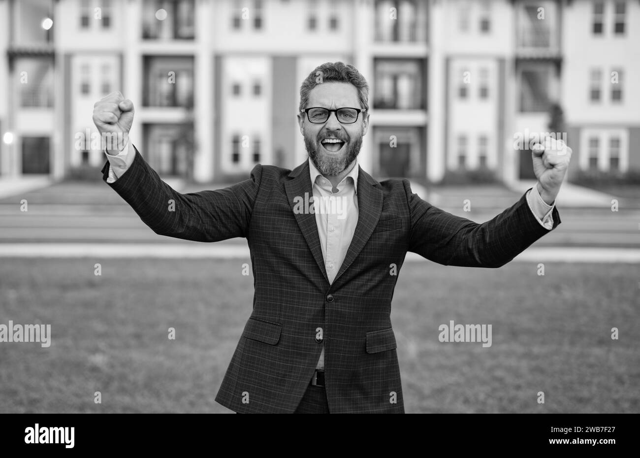 photo of successful salesman. salesman at the house. salesman in the ...