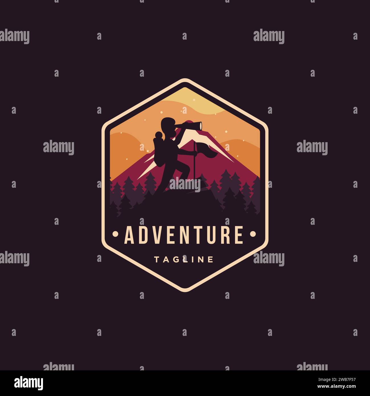 Adventure badge hi-res stock photography and images - Alamy