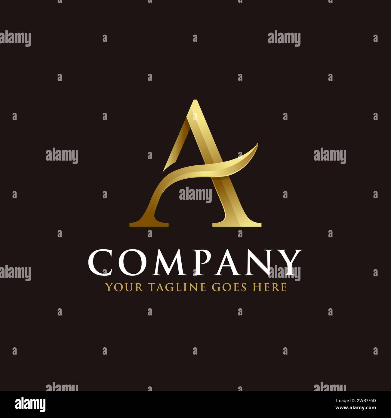 Elegant Gold Letter A logo icon Stock Vector Image & Art - Alamy