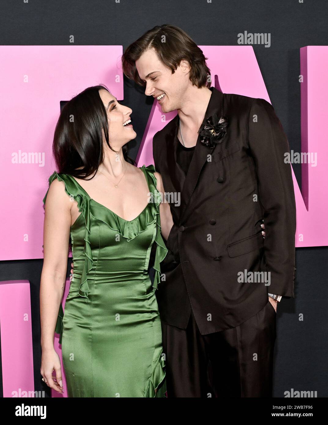 Christopher Briney, right, and girlfriend Isabel Machado attend the ...