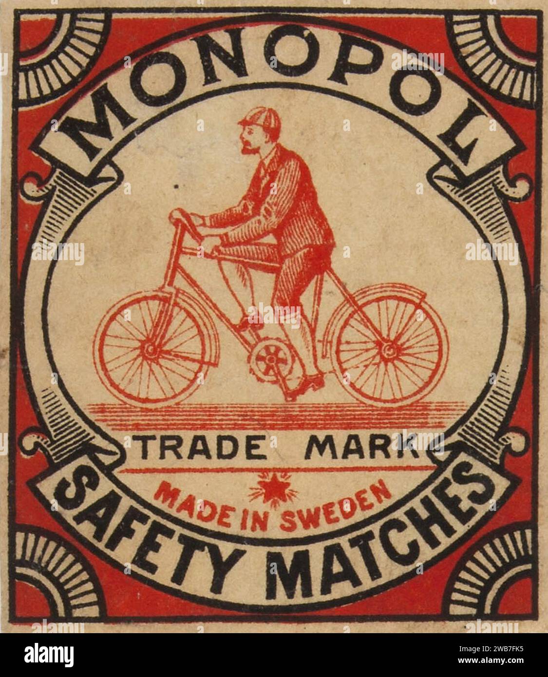 ''Monopol Safety Matches'' ''trade mark'' '' Made in Sweden'' matchbox ...