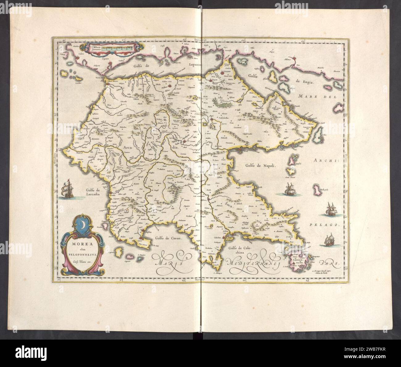 Morea map hi-res stock photography and images - Alamy