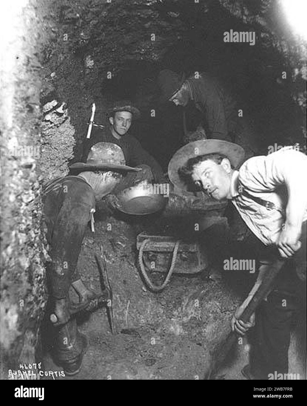 ''Mucking thawed ground in a drift on 16 Eldorado'' underground mining ...