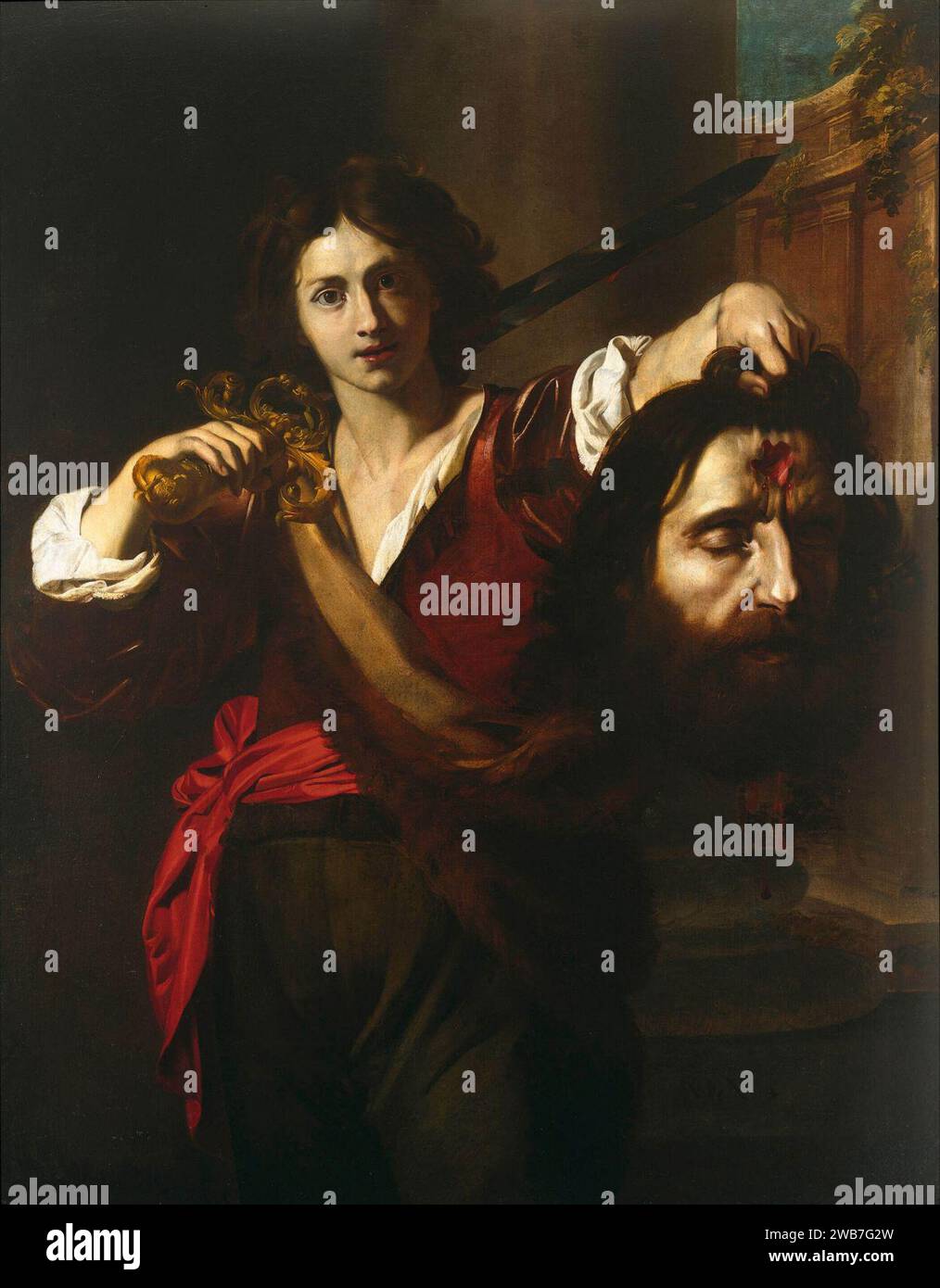 Nicolas Régnier - David with the head of Goliath Stock Photo - Alamy