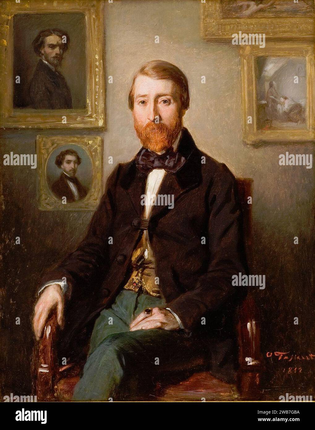 Octave Tassaert - Portrait of Alfred Bruyas Stock Photo - Alamy