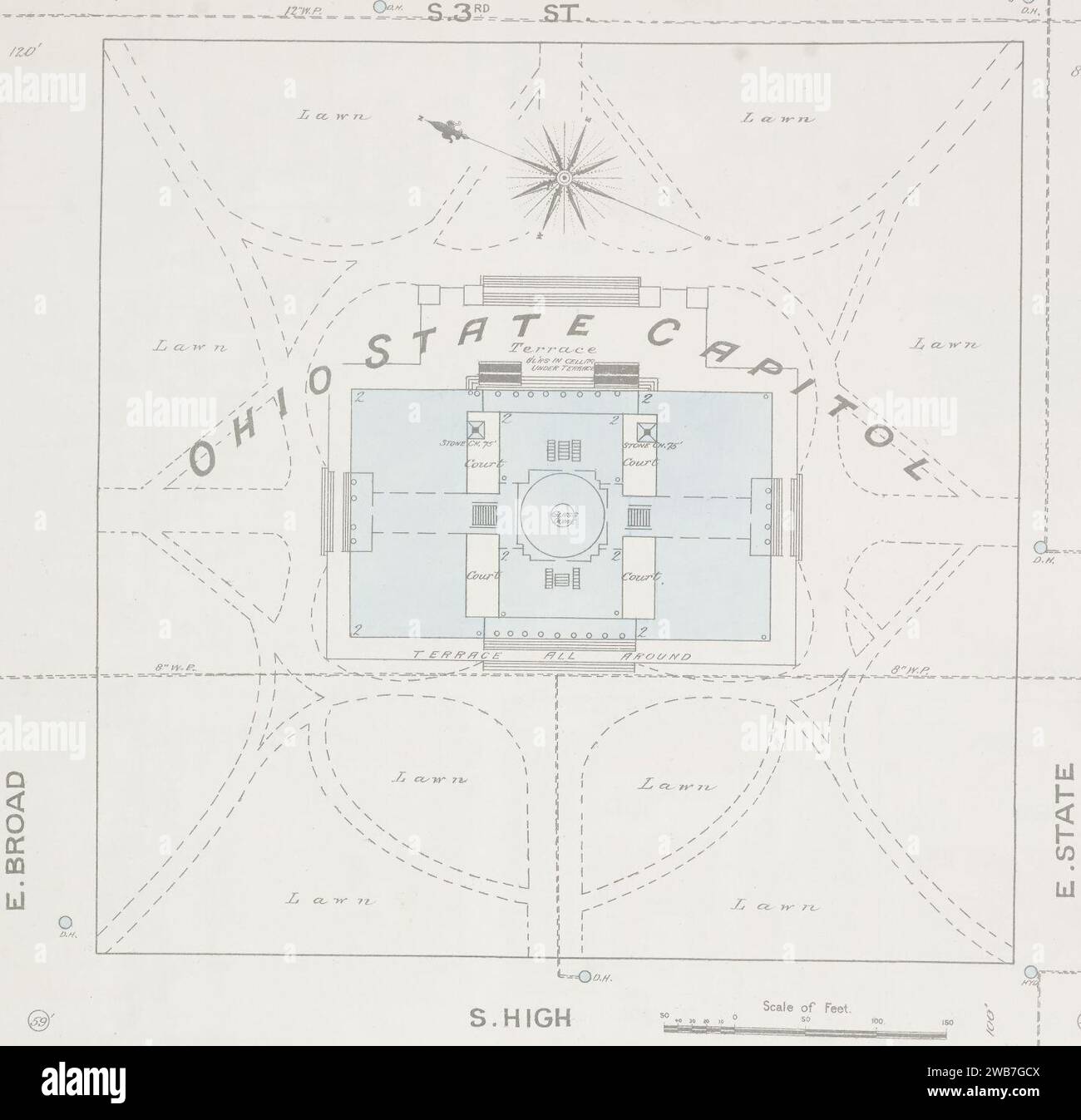 1887 columbus map hi-res stock photography and images - Alamy