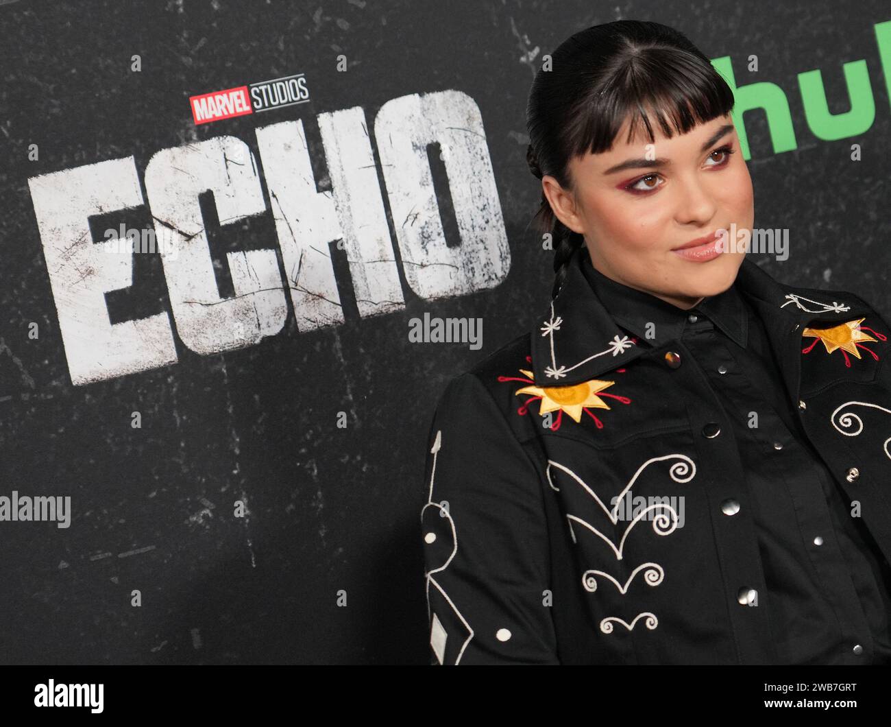 Los Angeles, USA. 10th Dec, 2023. Devery Jacobs arrives at the Marvel ...