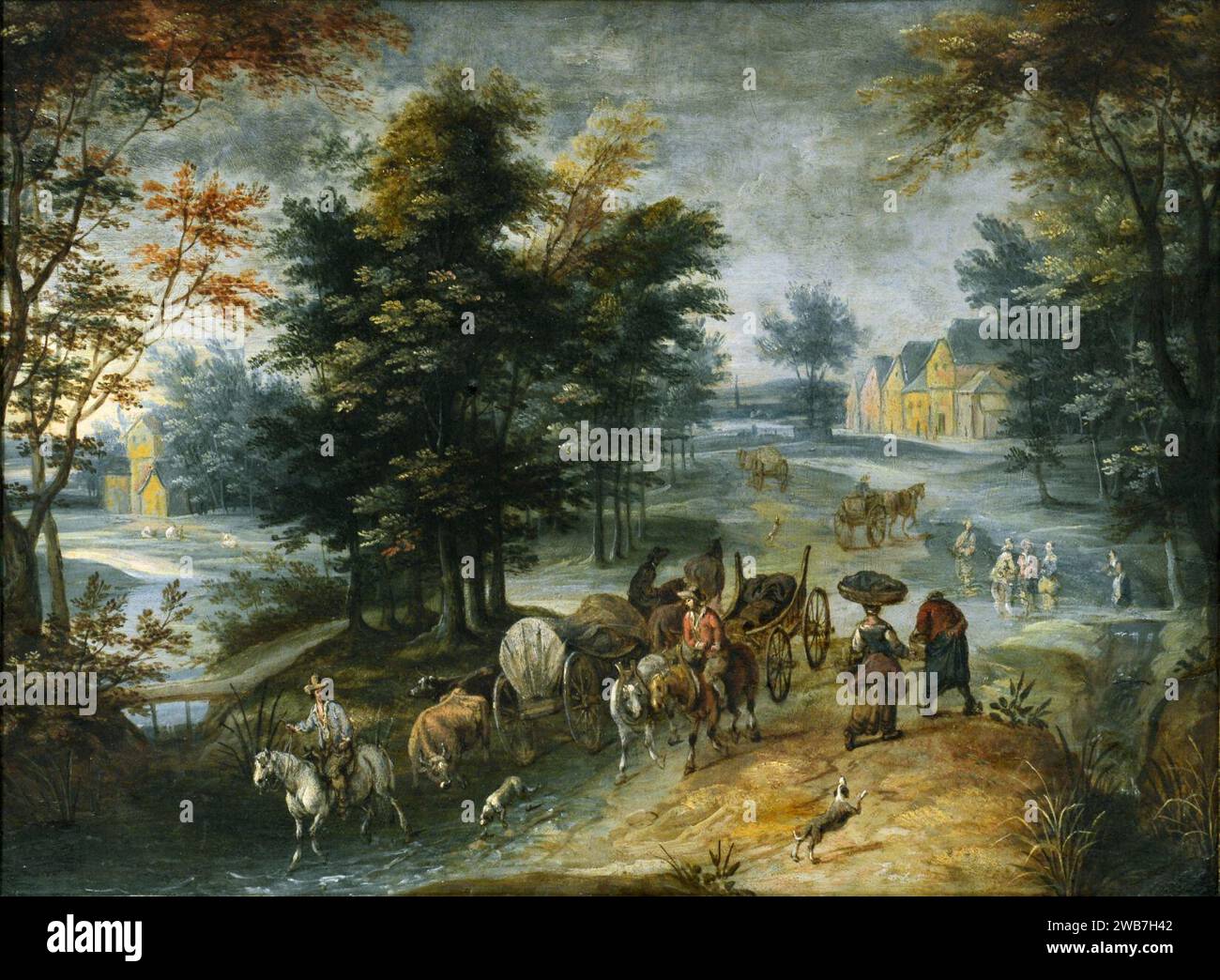 Peeter Gijsels - Busy path leading to the village Stock Photo - Alamy