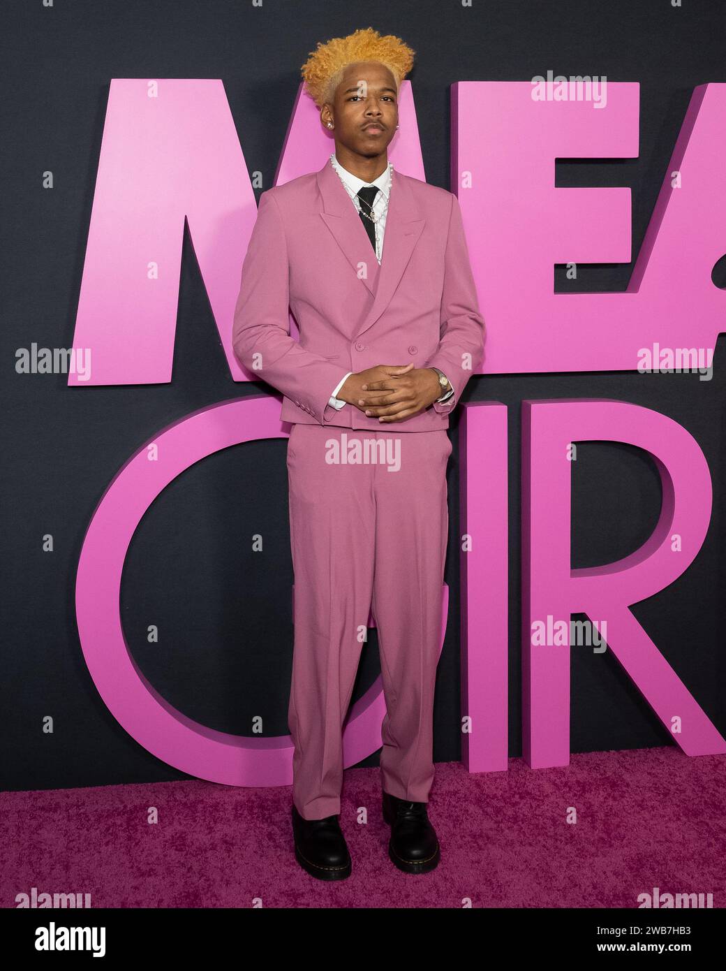 New York, USA. 08th Dec, 2023. Jordan Galimore arrives on the 'pink ...