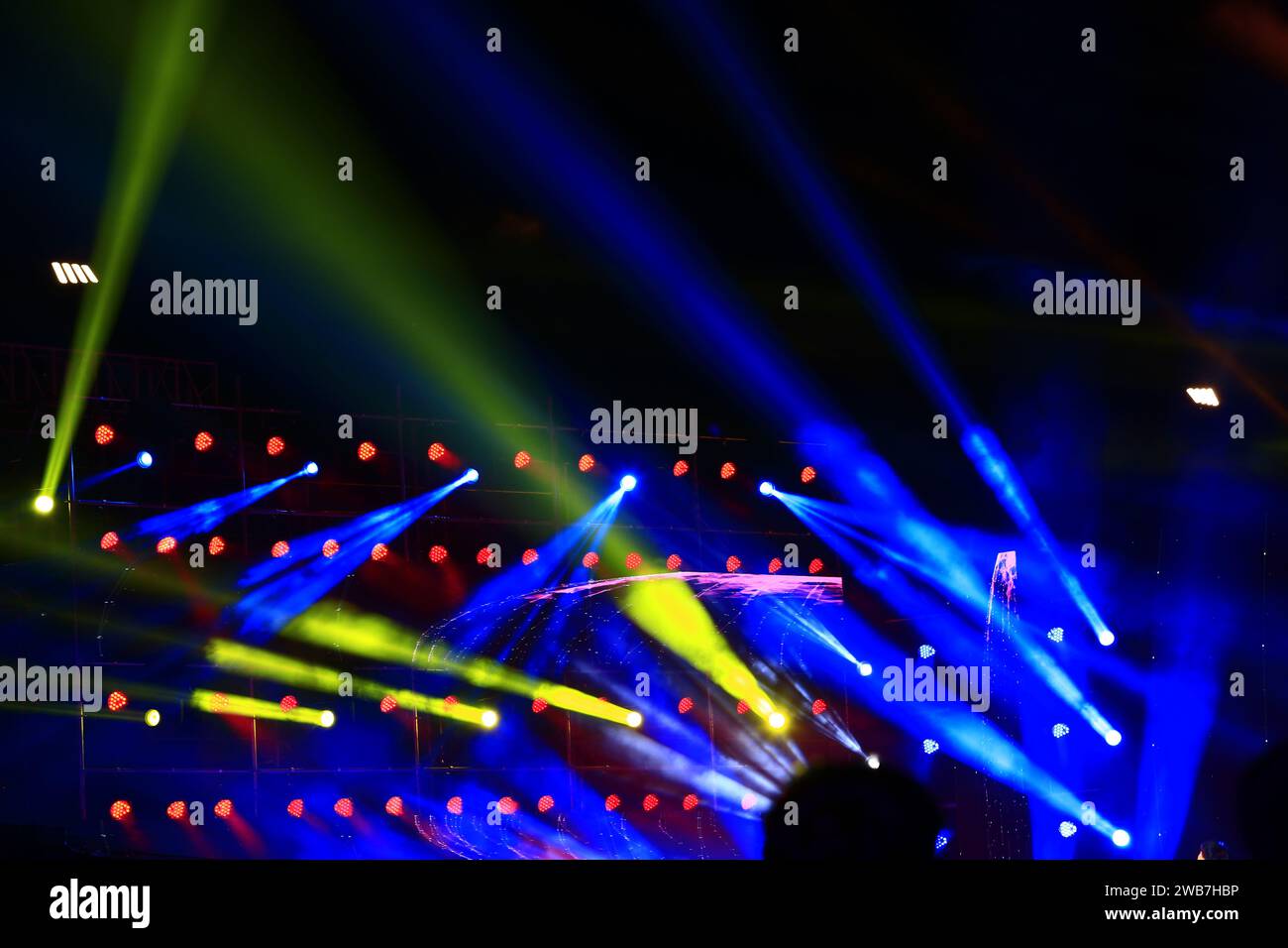 Stage lighting effect in the dark, close-up pictures Stock Photo - Alamy