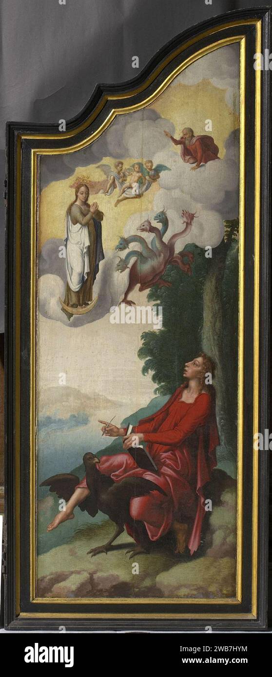 Pieter Aertsen - Saint John the Evangelist on Patmos (Triptych of the Adoration of the Shepherds ...