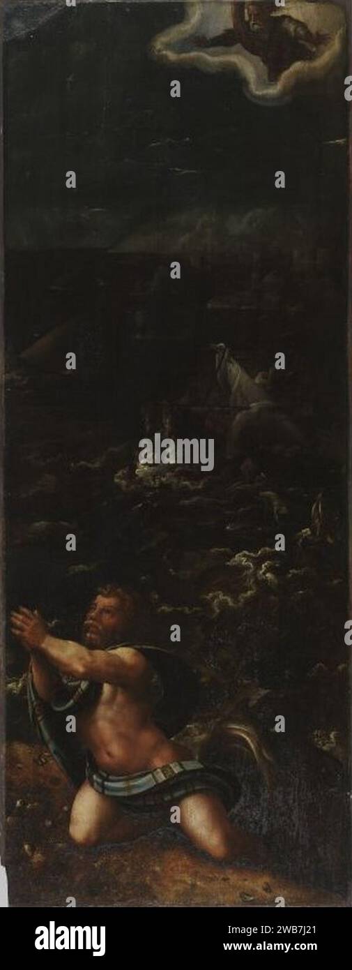 Pieter Coecke van Aelst - Jonah spewed out by the sea monster Stock ...