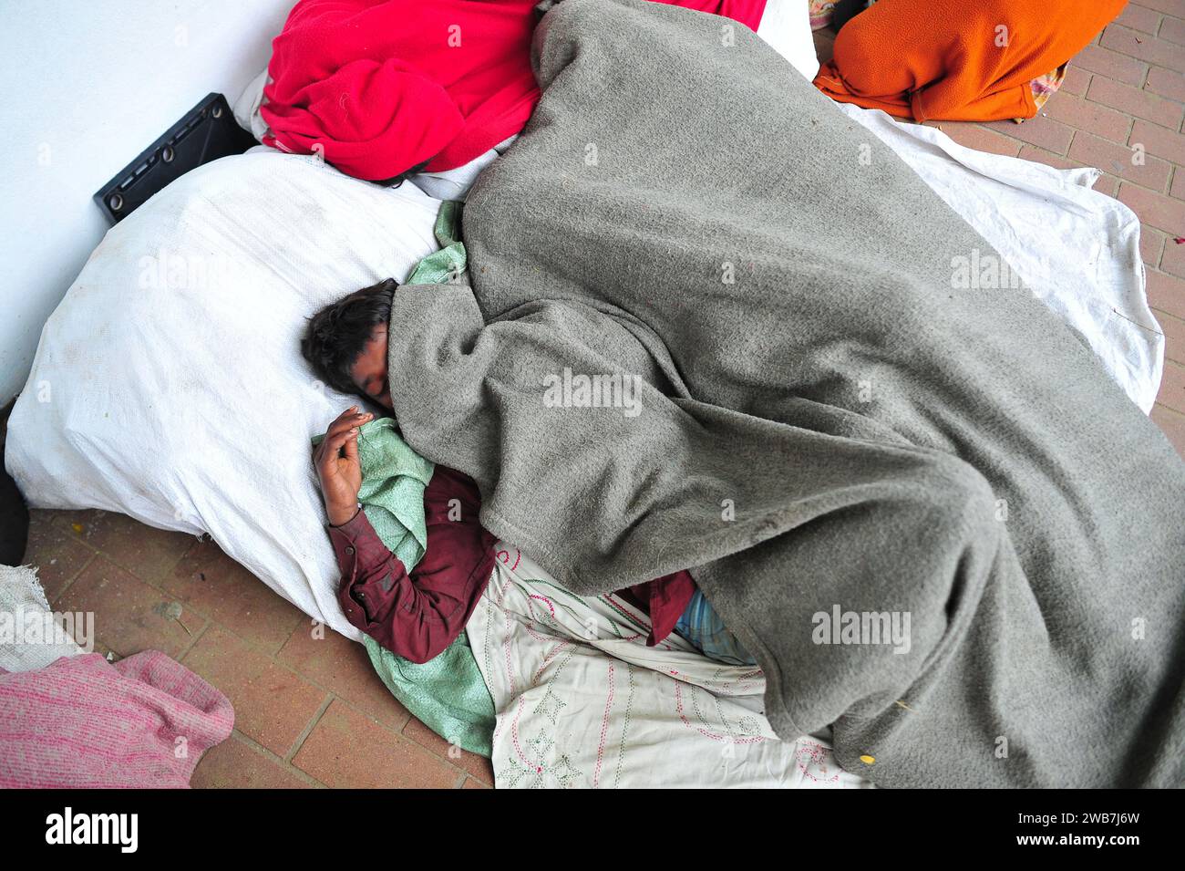 Homeless people sleeping under bridge hi-res stock photography and ...
