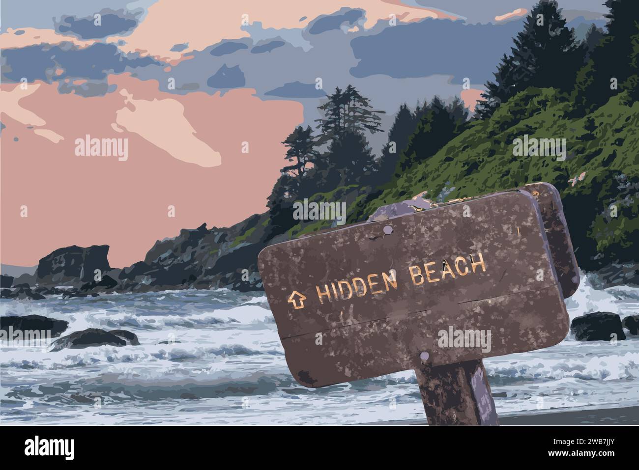 Weathered beach rocks Stock Vector Images - Alamy