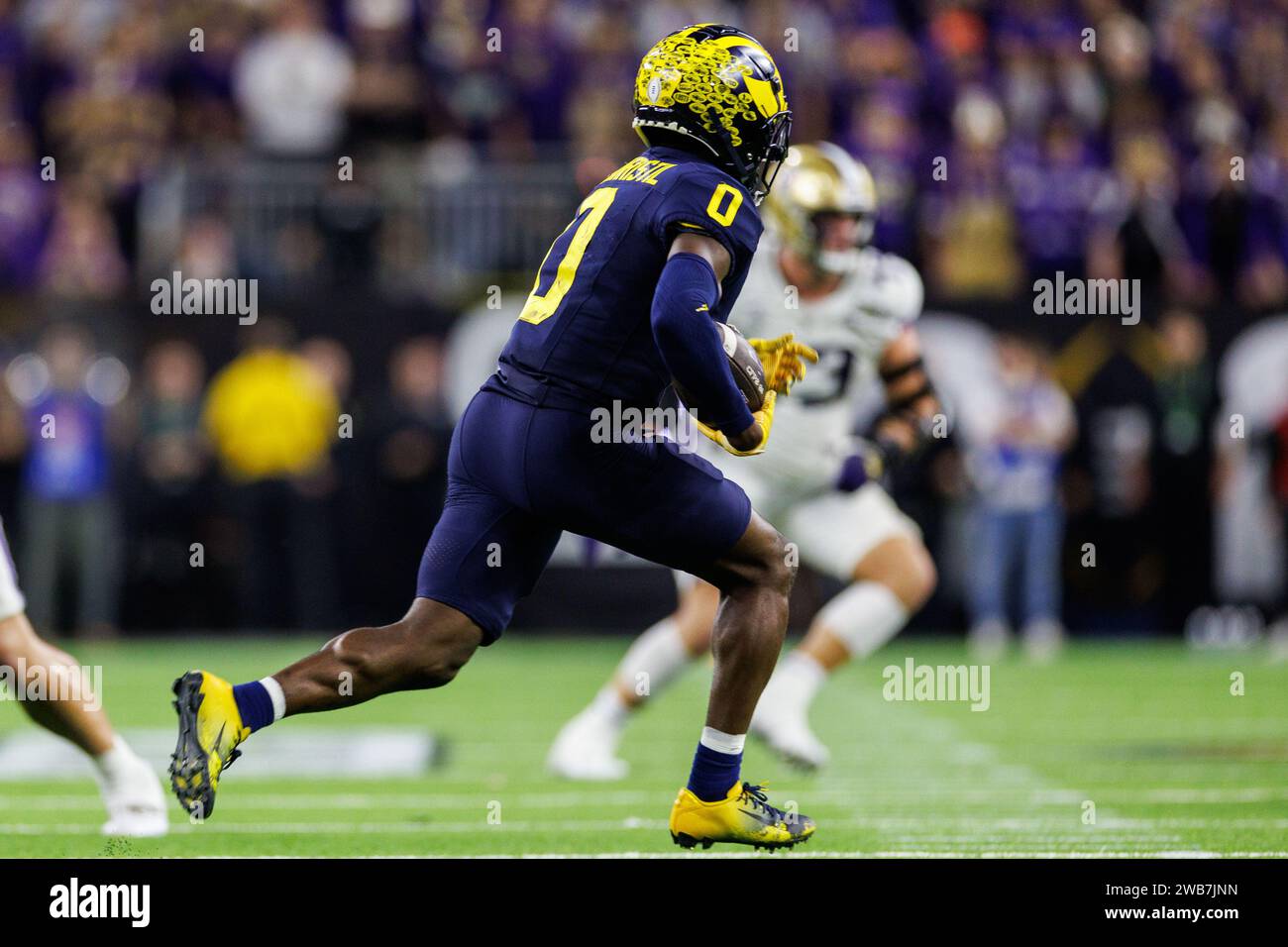 Houston, Texas, USA. 08th Jan, 2024. Michigan defensive back Mike ...