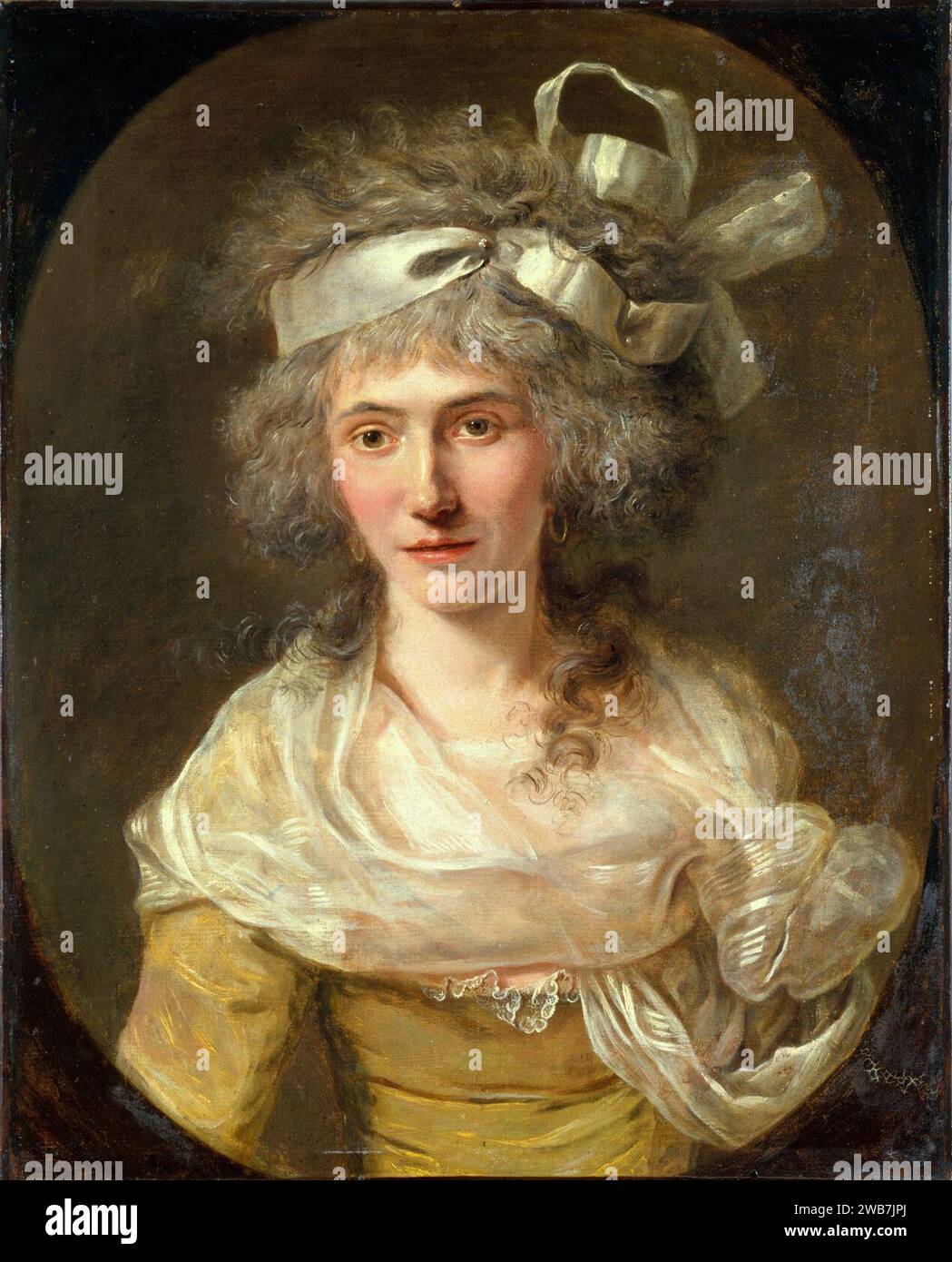 Portrait de femme, présumé de Théroigne de Méricourt (c 1785 Stock ...