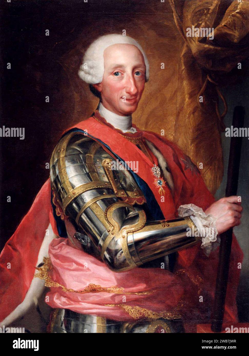 Portrait of King Charles III of Spain (by Anton Raphael Mengs Stock ...