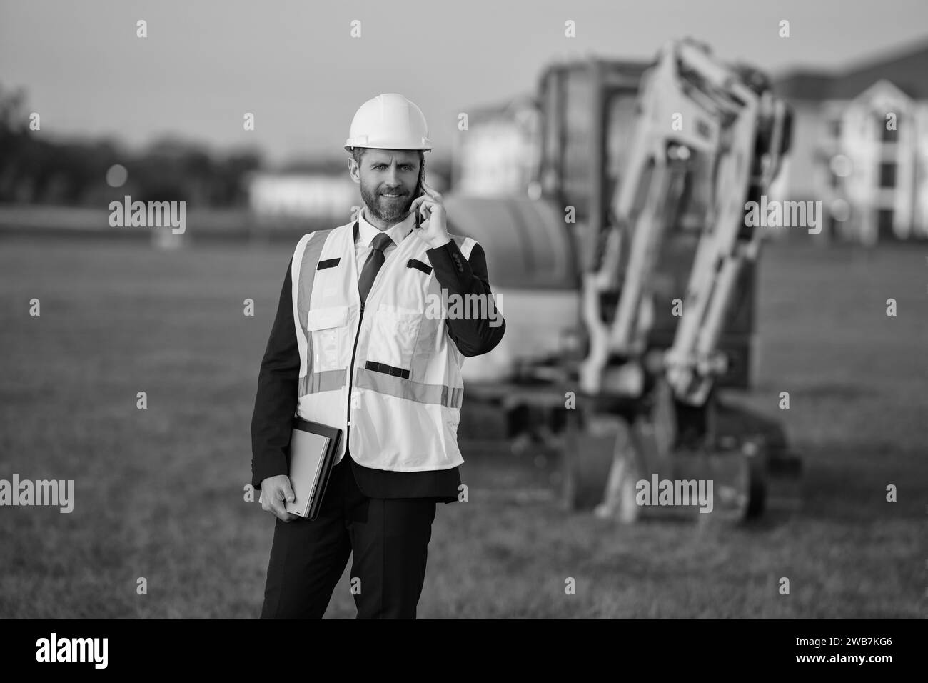 man of architect occupation outdoor, banner. engineer man of architect ...
