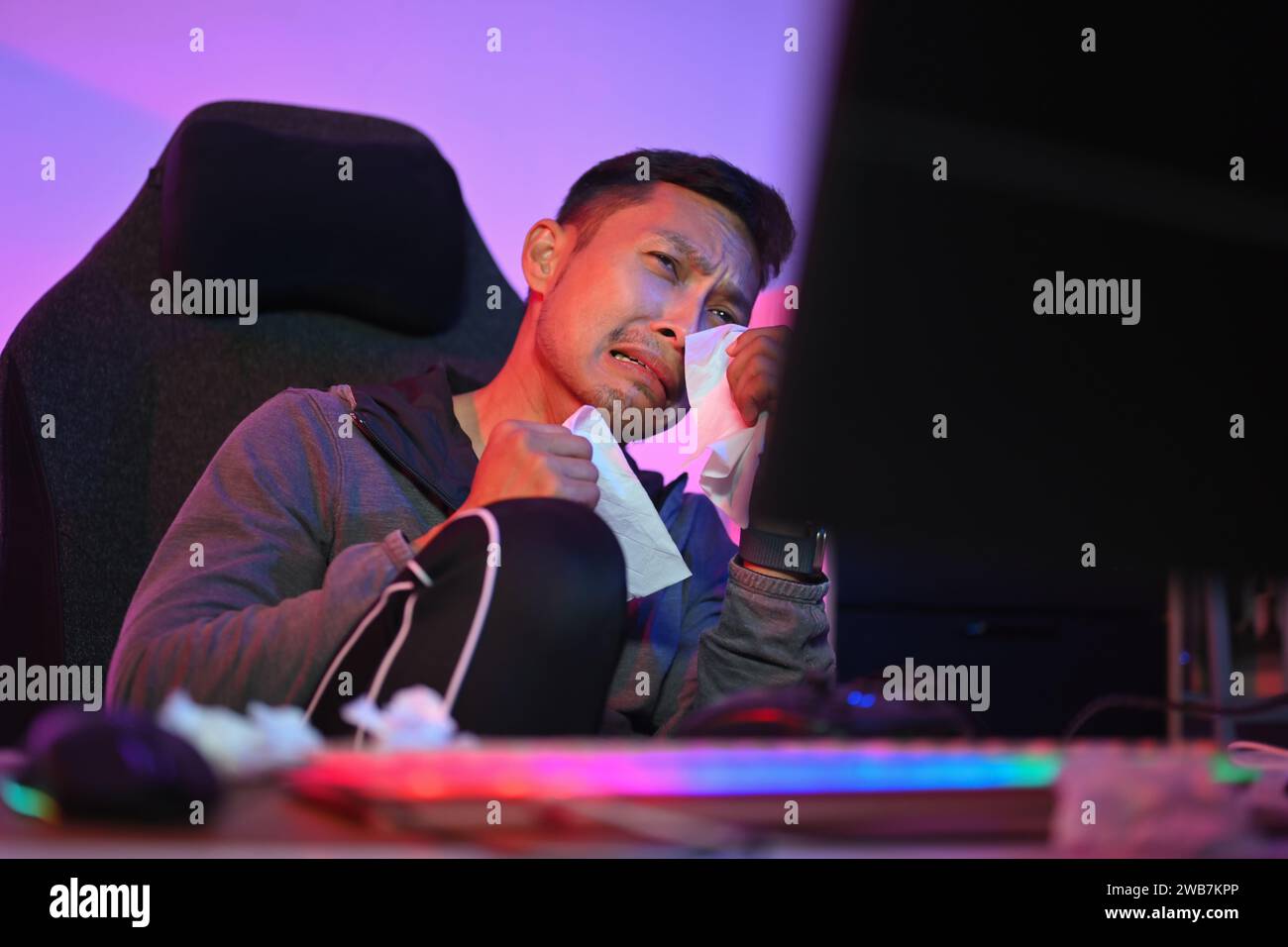 Man crying tears cinema hi-res stock photography and images - Alamy