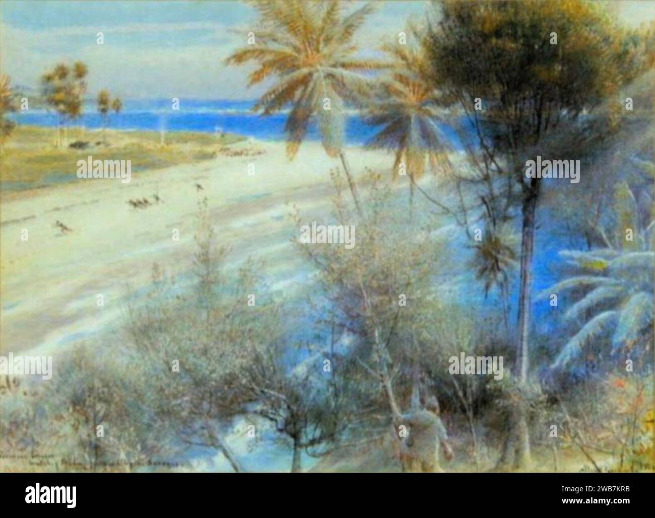 'Robinson Crusoe' - Albert Goodwin - 1906 (frameless Stock Photo - Alamy