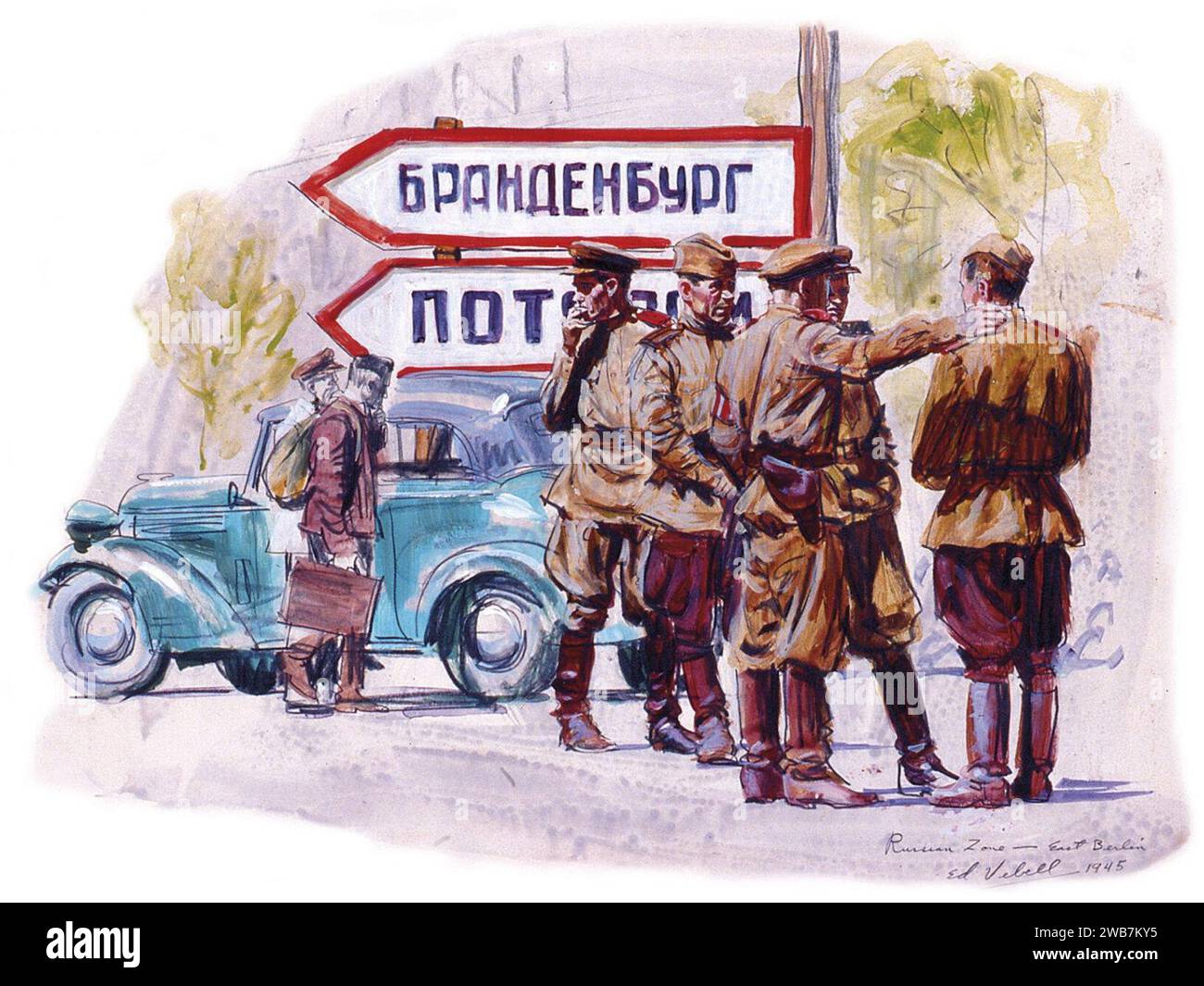 'Russian Zone - East Berlin' - Edward T. Vebell - 1945 Stock Photo - Alamy