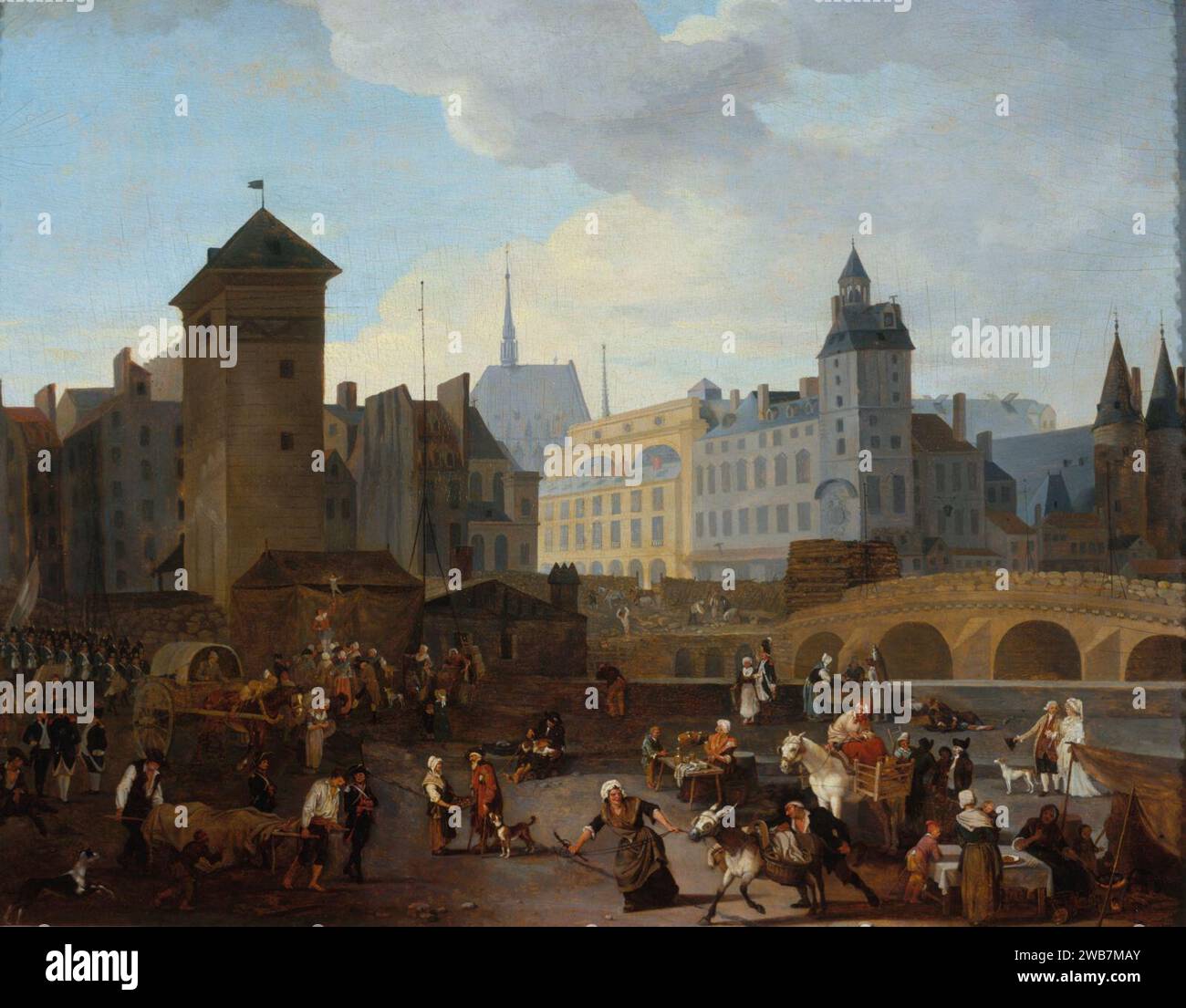 Senave - Le Palais et la Pompe Notre-Dame vus du quai Pelletier, vers ...