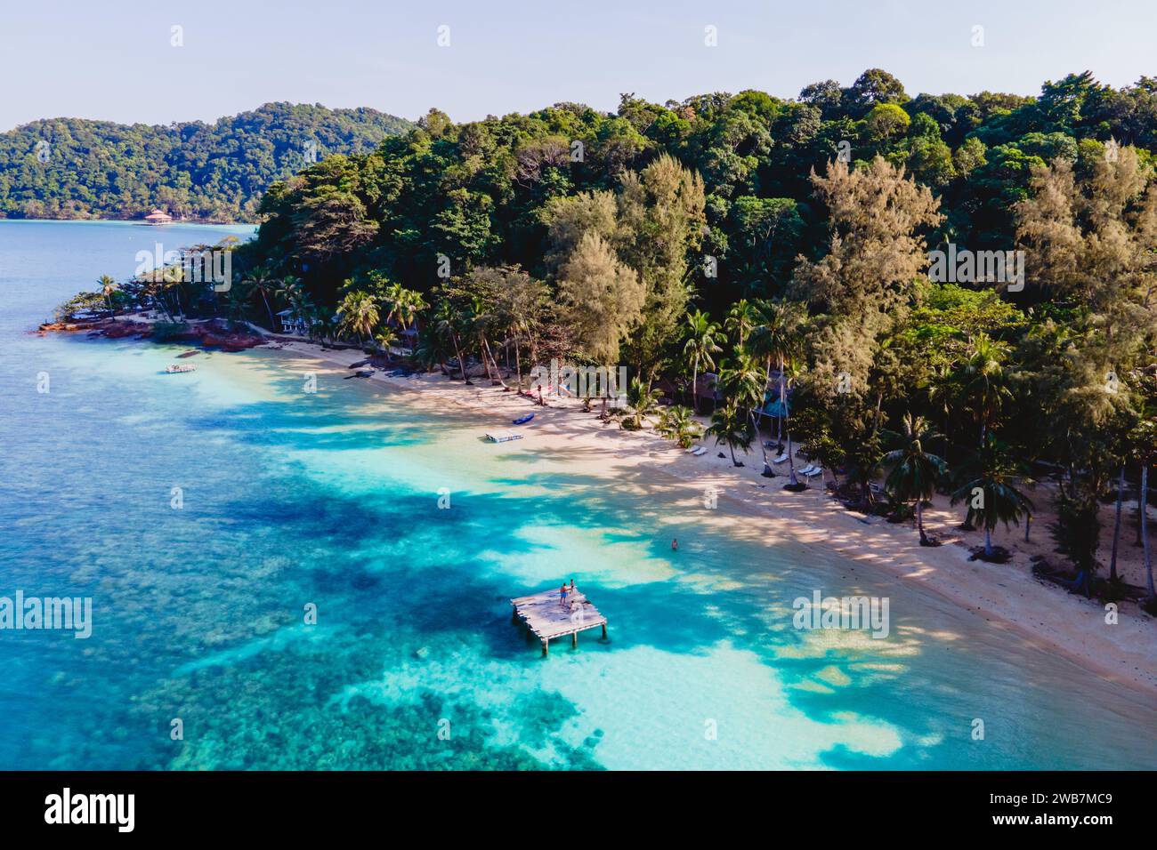 Top view at the beach of Koh Wai Island Trat Thailand is a tinny ...