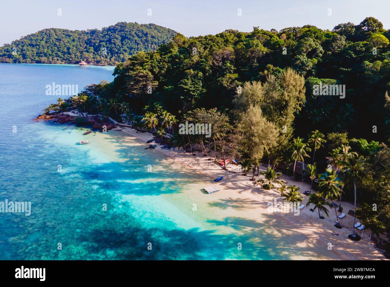 Top view at the beach of Koh Wai Island Trat Thailand is a tinny ...