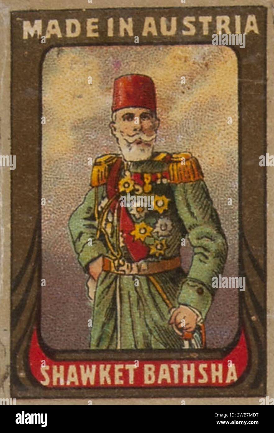 ''Shawket Bathsha'' ''Made in Austria'' matchbox label art - from ...