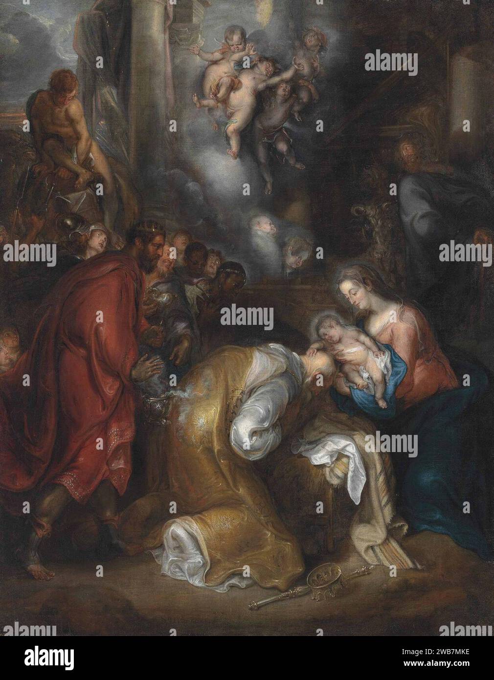 Simon de Vos - The Adoration of the Magi Stock Photo - Alamy