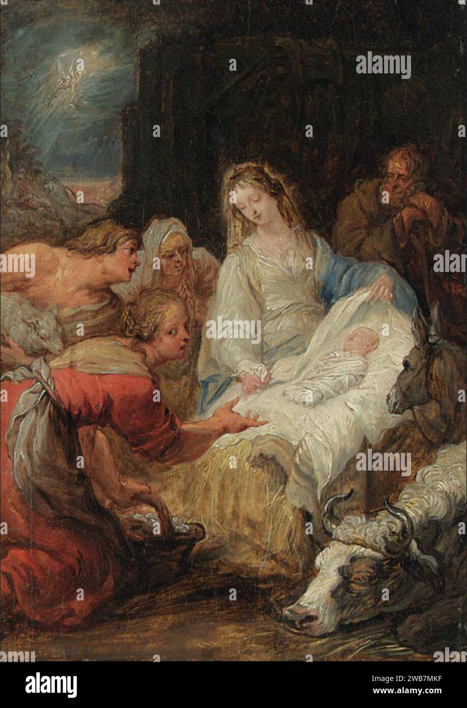 Simon de Vos - Adoration of the shepherds Stock Photo - Alamy