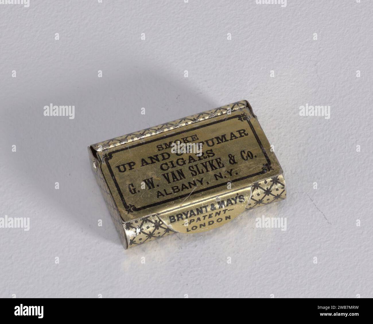 ''Smoke Up and Up Fumar Cigars'' Matchsafe, 1870–80 Stock Photo - Alamy