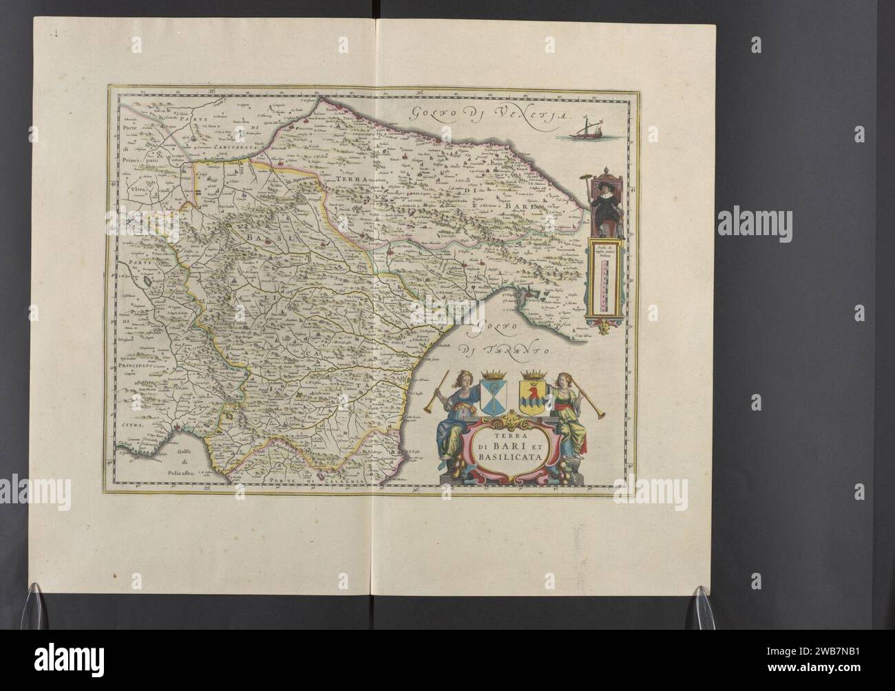 Terra Di Bari Et Basilicata - Atlas Maior, vol 9, map 54 - Joan Blaeu, 1667 Stock Photo - Alamy