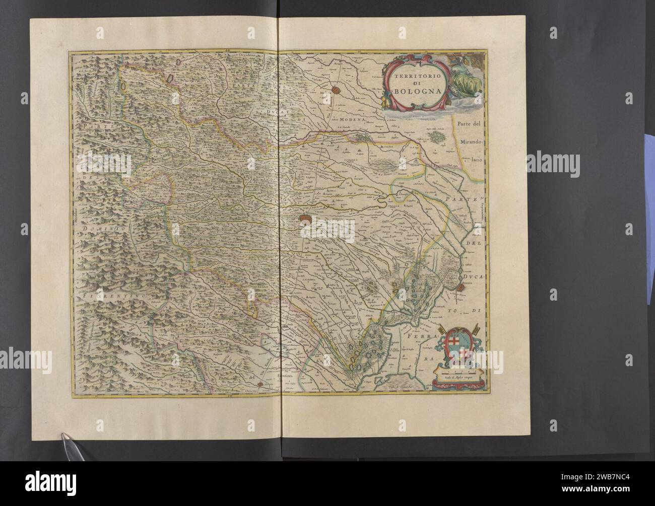 Territorio Di Bologna - Atlas Maior, vol 9, map 34 - Joan Blaeu, 1667 ...