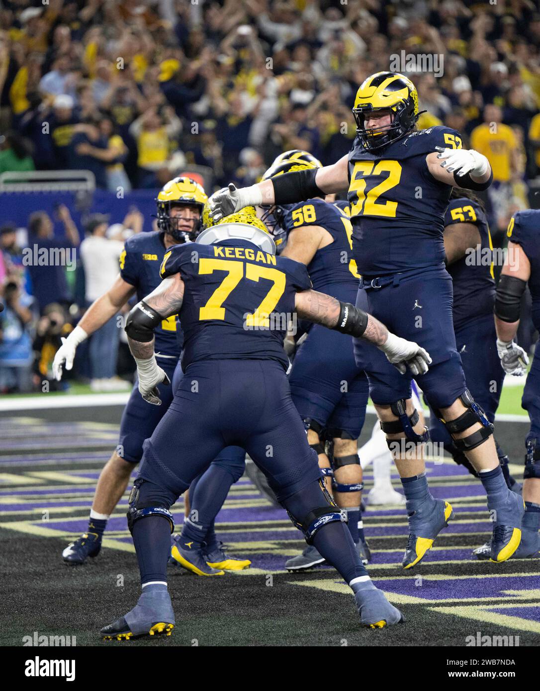 Houston, Texas, U.S.A. 8th Jan, 2024. Michigan player #2 RB BLAKE CORUM ...