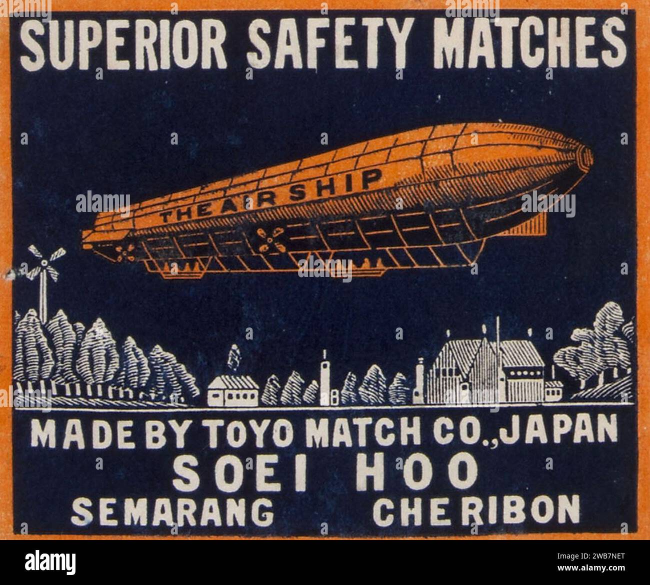 ''The Airship Superior Safety Matches'' ''Made by Toyo Match Co., Japan ...