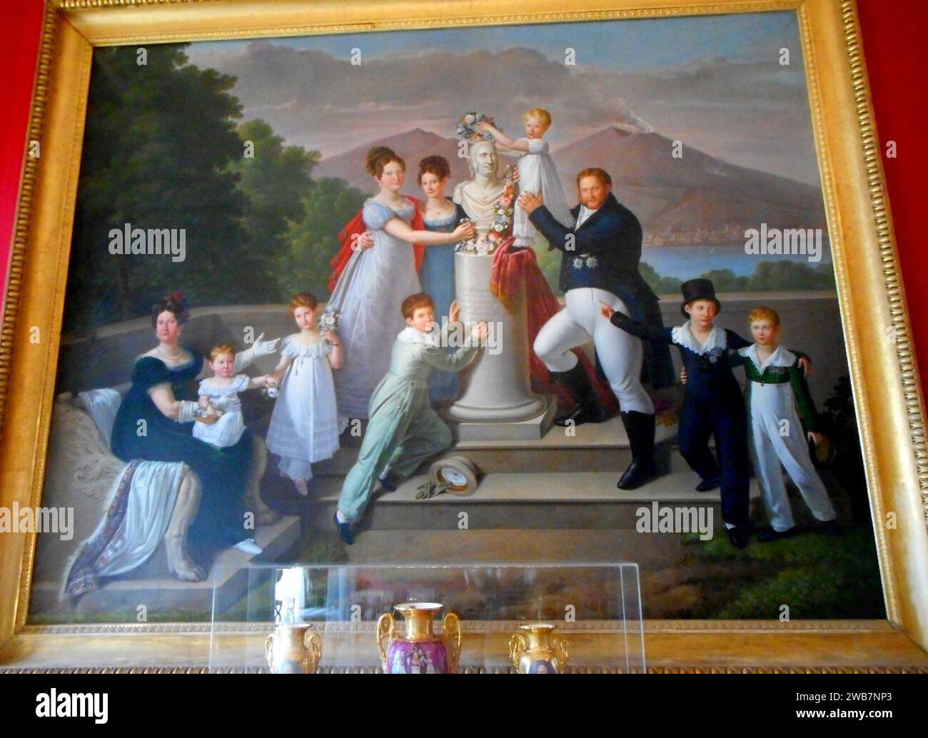 ''The King Francis I of Bourbon and his Family, with Vesuvius in ...
