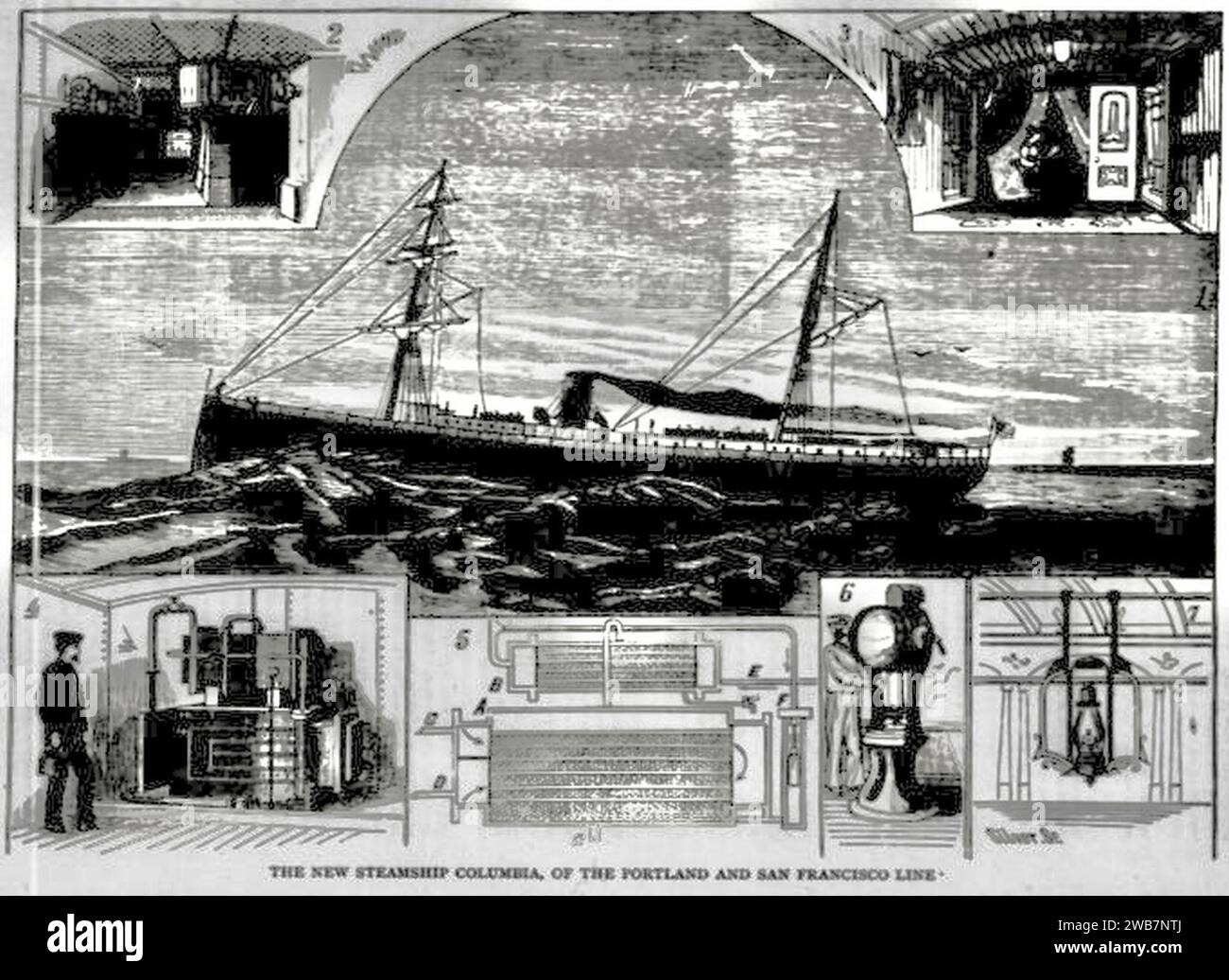 ''The New Steamship Columbia of the Portland and San Fransisco line ...