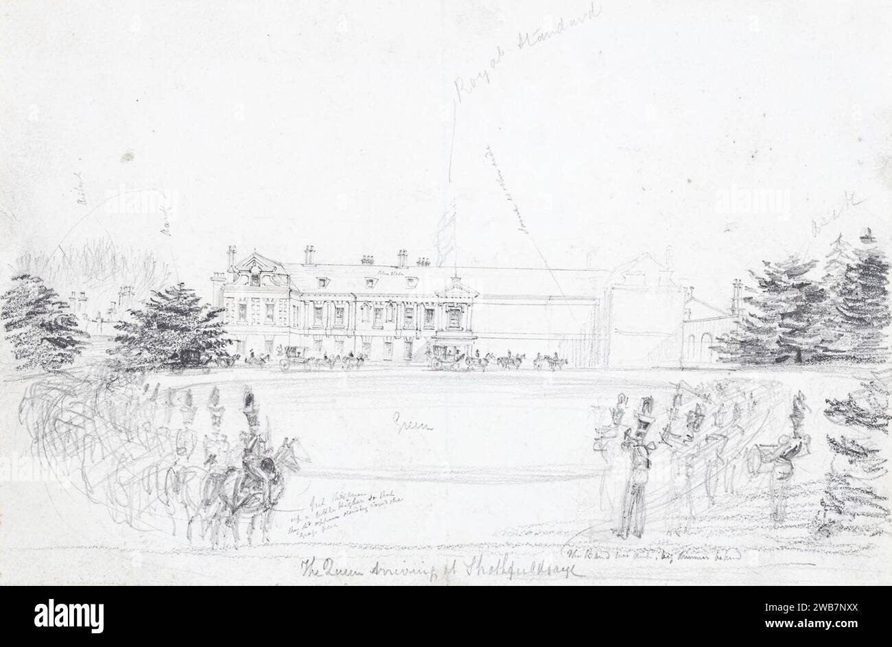 'The Queen arriving at Stratfield Saye' - Ebenezer Landells - 1845 ...